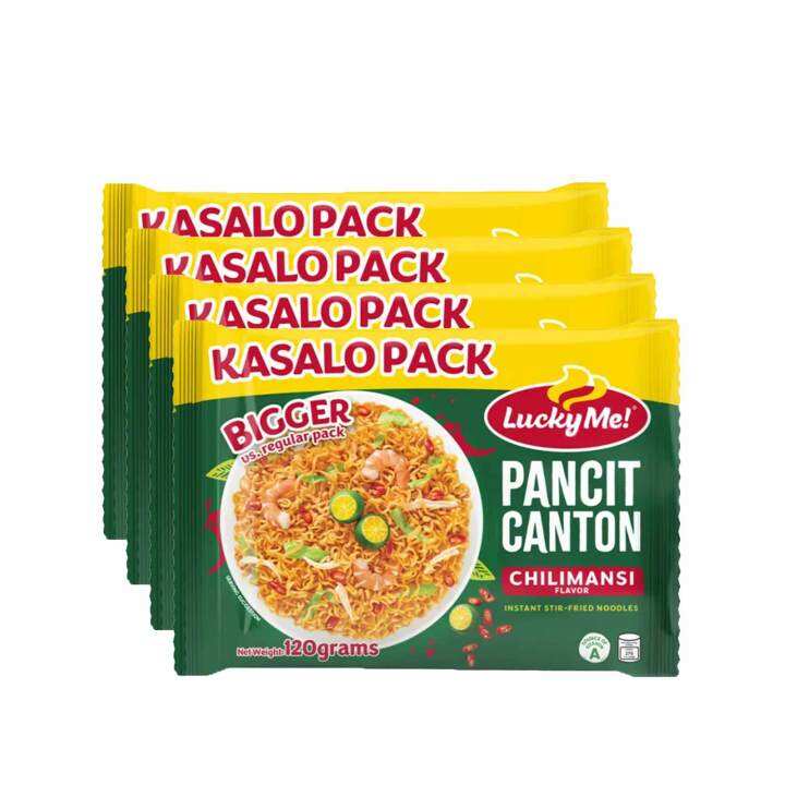 Lucky Me! Pancit Canton Chilimansi Kasalo 120g - Pack of 4 | Lazada PH