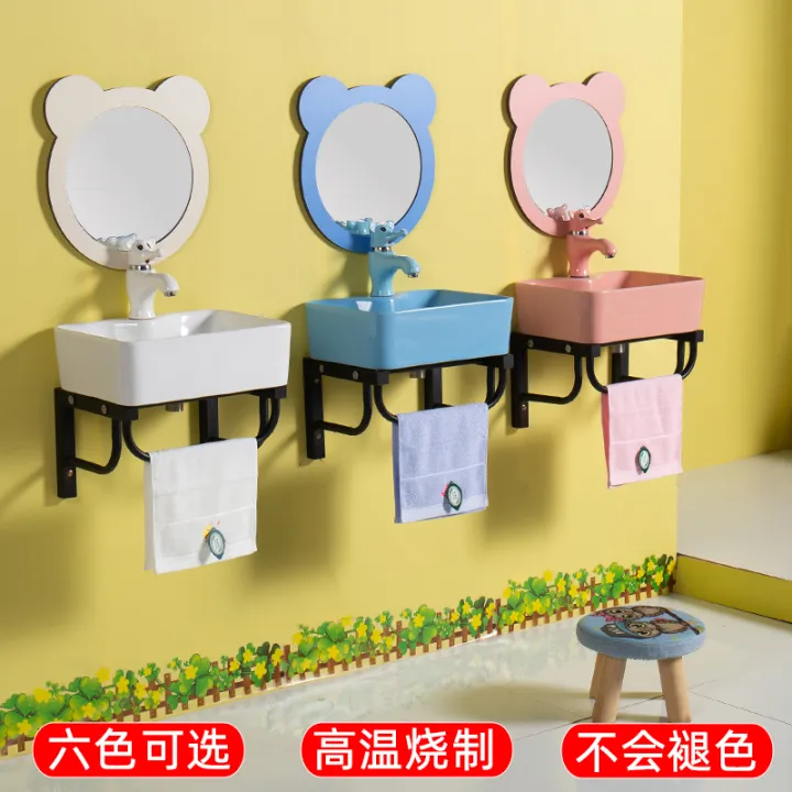 Children's Ceramic Wash Basin Wall-Mounted Kindergarten Children's Wash ...