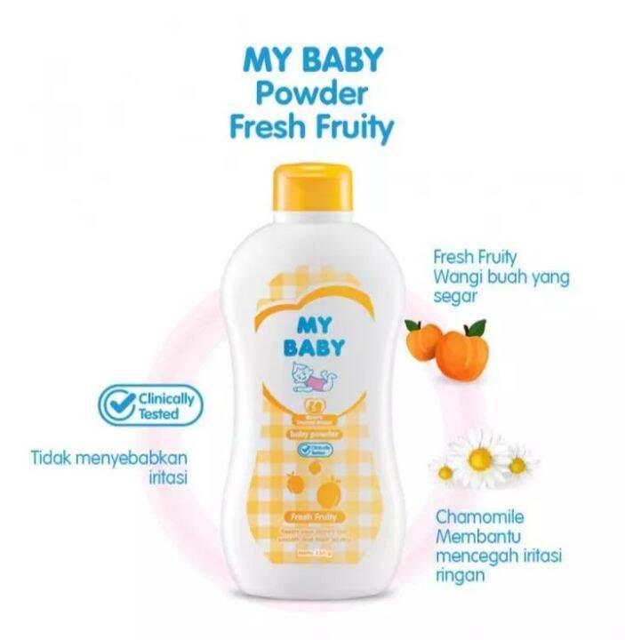 Bedak my Baby Powder Fresh Fruity (100 grm) untuk kulit normal, kering ...