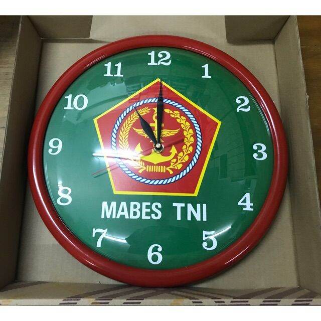 Jam dinding Mabes Tni Ijo | Jam dinding logo | Jam dinding army ...