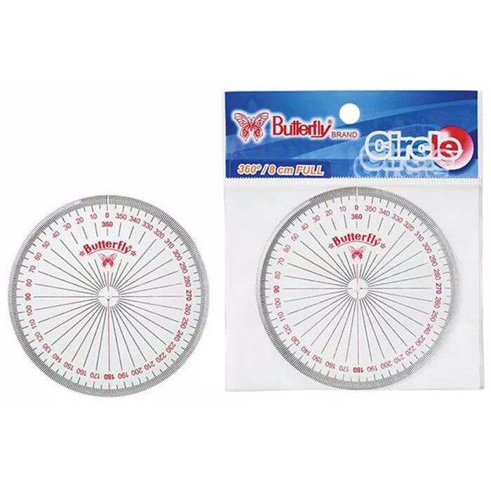 Busur derajat Butterfly 360°/8cm Circle | Lazada Indonesia
