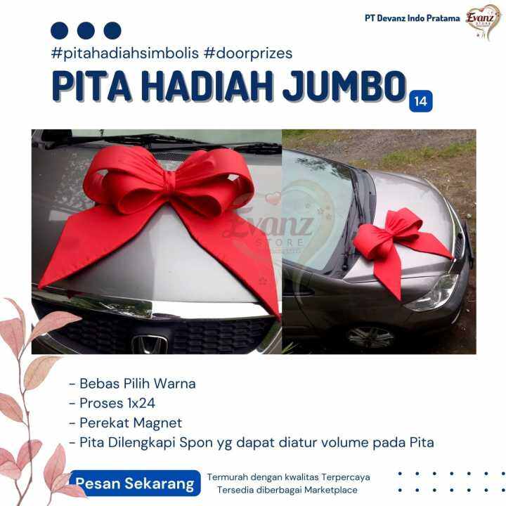 Pita Jumbo PJ 14 / Pita Simbolis / Pita Hadiah Mobil Besar / Pita Kado ...
