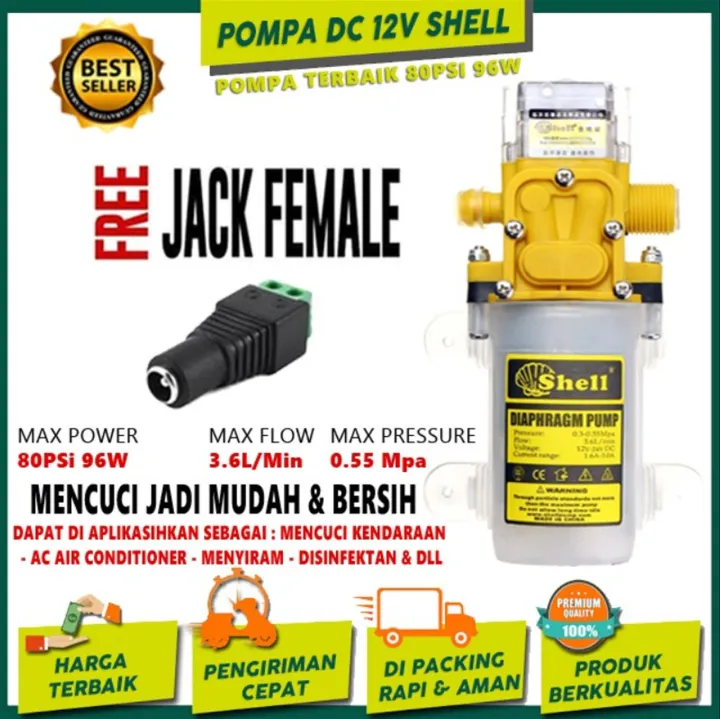 Pompa Air DC 12 Volt SHELL + Adaptor Power Supply 24 Volt 4 Ampere ...