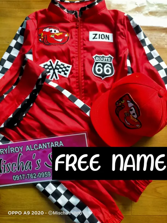 Car Racing Costume Pants and Jacket type 1-8 y o (Mcqueen Theme ...