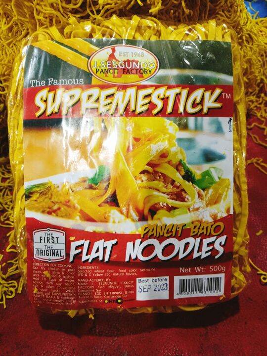 pansit bato flat..free dry 500g.85 pesos only pang matagalan pang ...