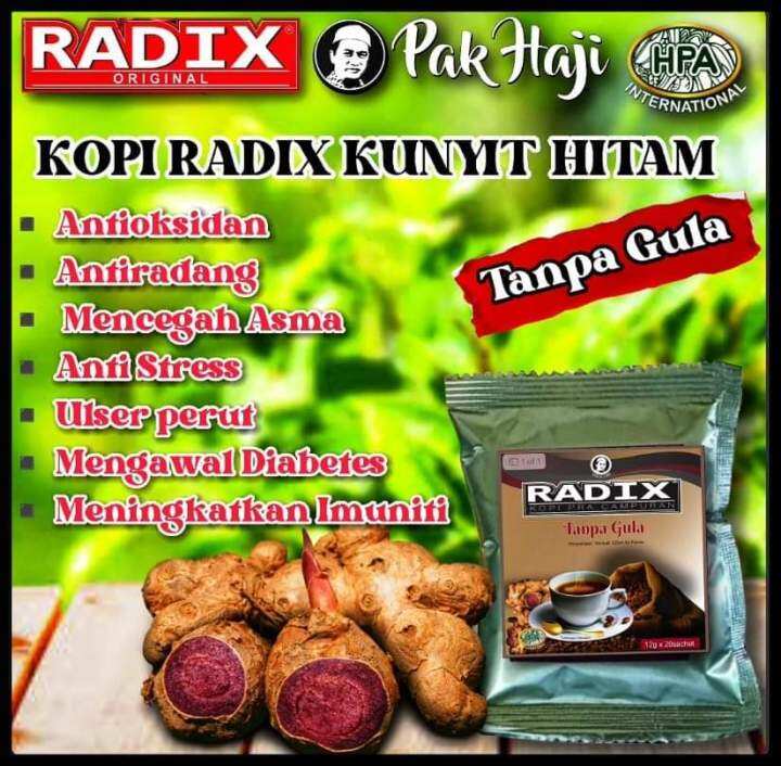 HPA - KOPI RADIX KUNYIT HITAM (TANPA GULA) ORIGINAL | Lazada