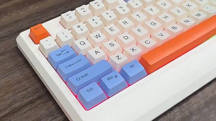 Dual color mechanical touch luminous gaming keyboard, wired USB ...