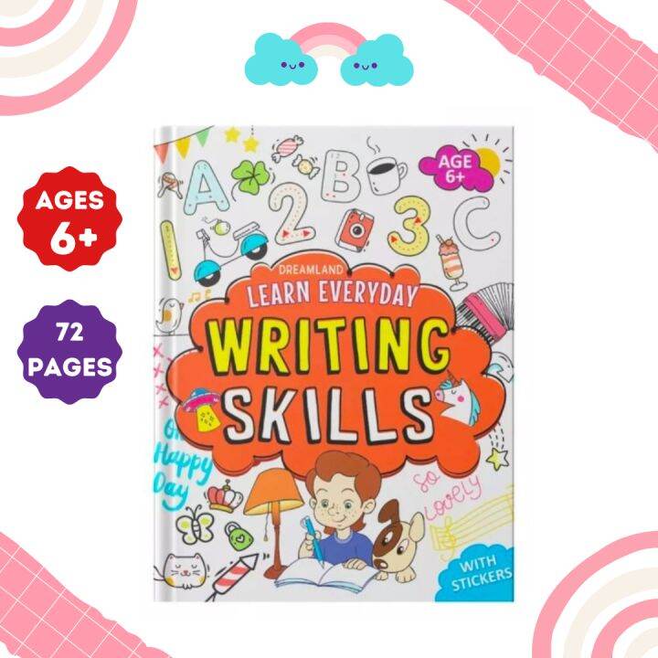 Writing skills activity book with STICKERS for kids ages 6 | Lazada PH