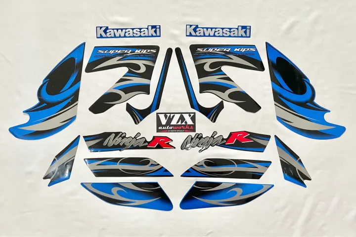 Stiker Striping Stripping Lis Kawasaki Ninja R 2012 Biru | Lazada Indonesia