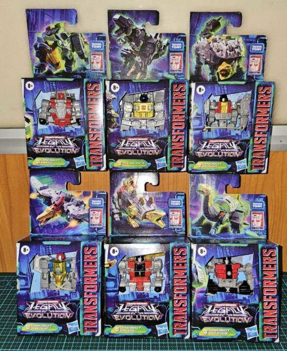 Transformers TF Legacy Volcanicus Core Set of 6 Dinobots Grimlock Snarl ...