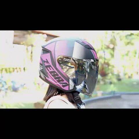 (FREE VISOR)ZEBRA helmet 320 Motorcycle half face helmet with dual ...