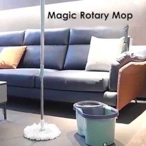 【3 seconds drying cloth】 Mop for floor 360° Rotating map cleaning with ...
