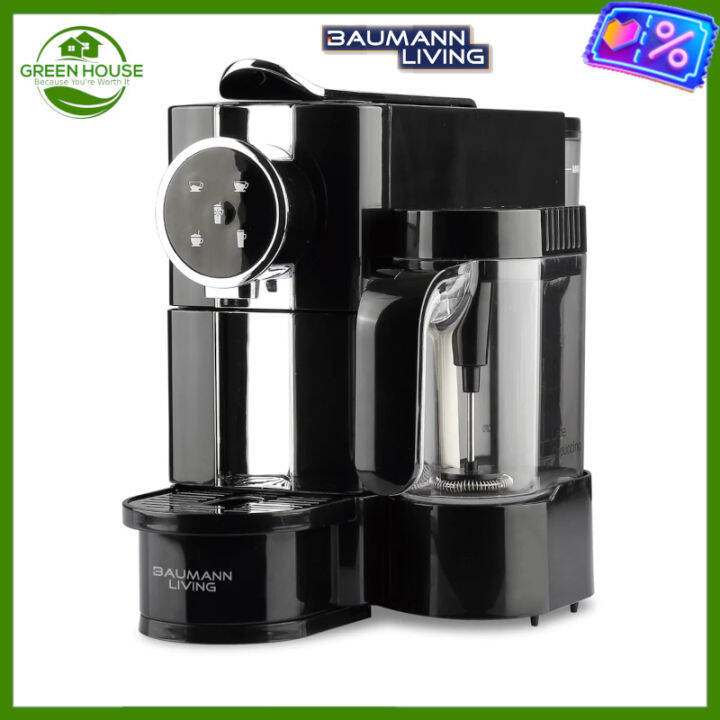 Bauman Capsule Espresso Machine with milk frother | Convenient Capsule ...