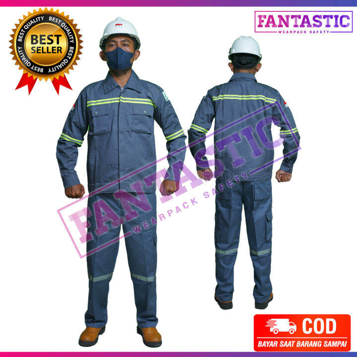 Wearpack Atasan Kemeja safety proyek seragam kerja safety warna ABUTUA ...