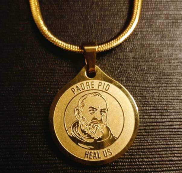 Padre PIO pendant stainless gold High quality | Lazada PH