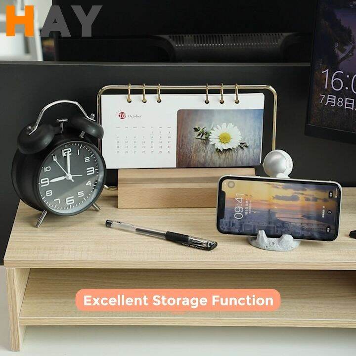 Monitor Stand Desk Organizer Desktop Rack Shelf Keyboard Storage Screen ...