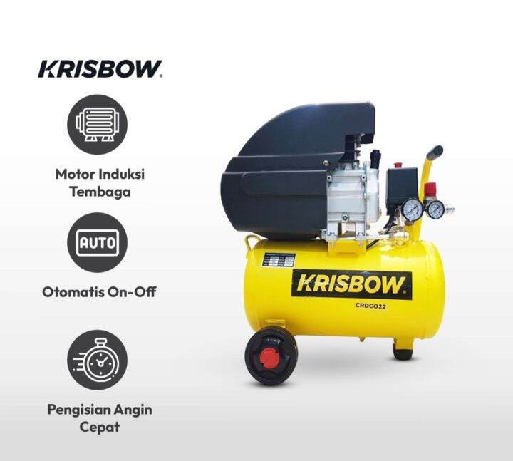 Krisbow Kompresor Angin 2Hp 24 Liter 8 Bar | Lazada Indonesia