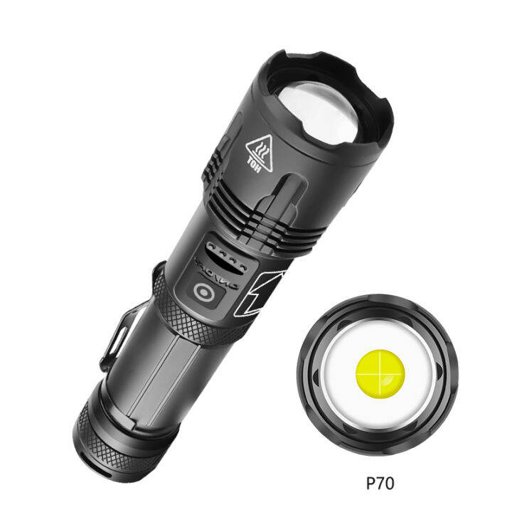 Flashlight XHP70 LED Flashlight 1500lumens Torch Micro USB Rechargeable ...