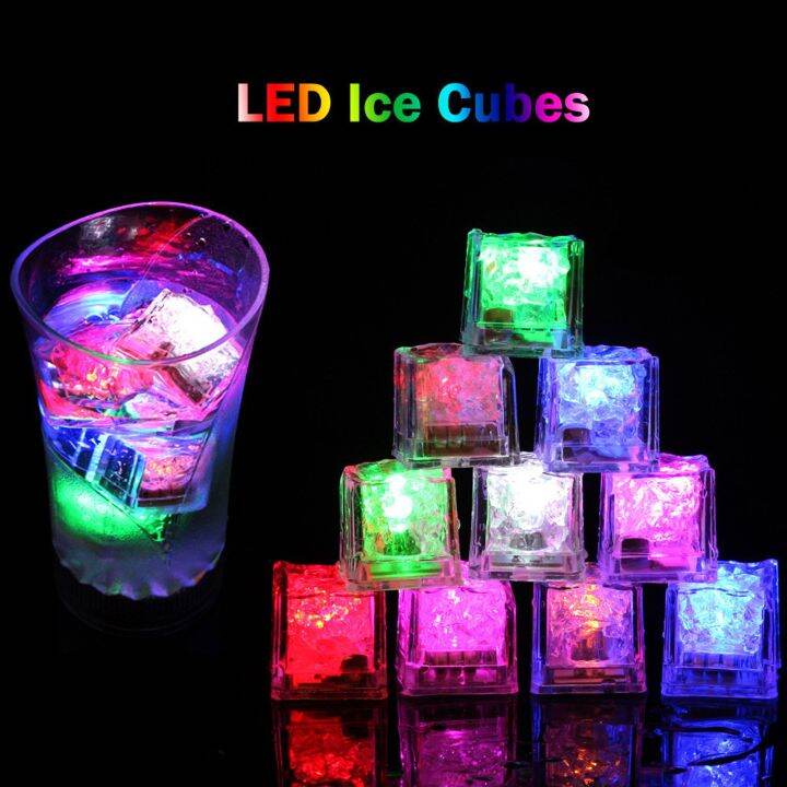 Luminous Ice Cube Colorful Touch Sensor Light LED Glowing Party Light ...