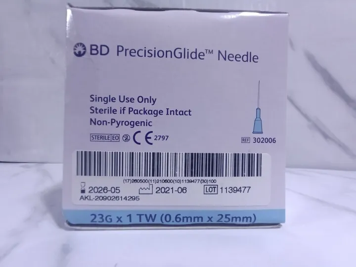 BD Needle G23 X 1 TW (0.6mm X 25mm) | Lazada PH