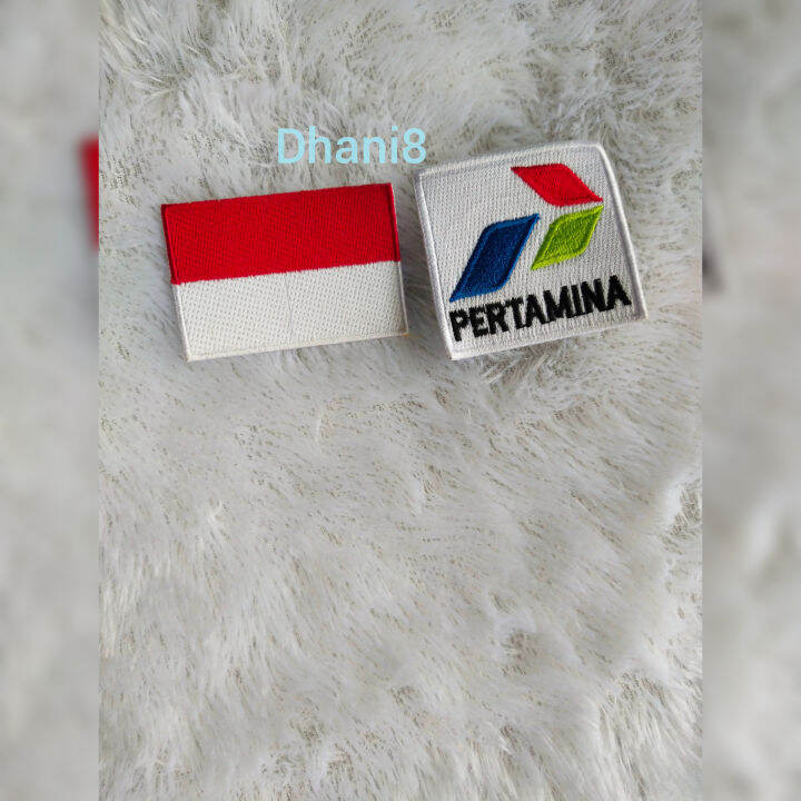 LOGO PERTAMINA SET MERAH PUTIH BORDIR | Lazada Indonesia