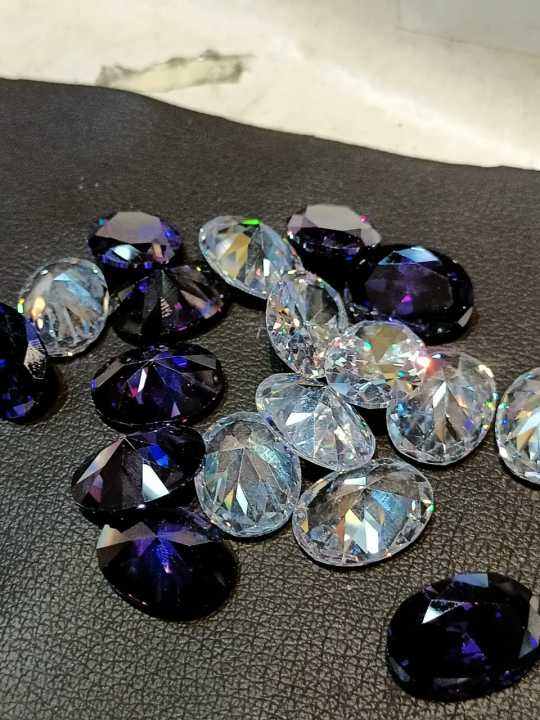 Batu cincin permata American diamond atau batu serai dim 20x15mm ...