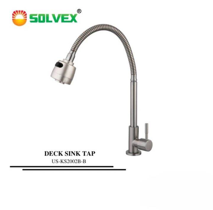 SOLVEX KRAN DAPUR KRAN ANGSA KRAN WASTAFEL FLEXIBLE US-KS2002B-B | Lazada Indonesia