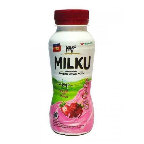 MILKU Susu UHT Rasa Strawberry 200ml | Lazada Indonesia