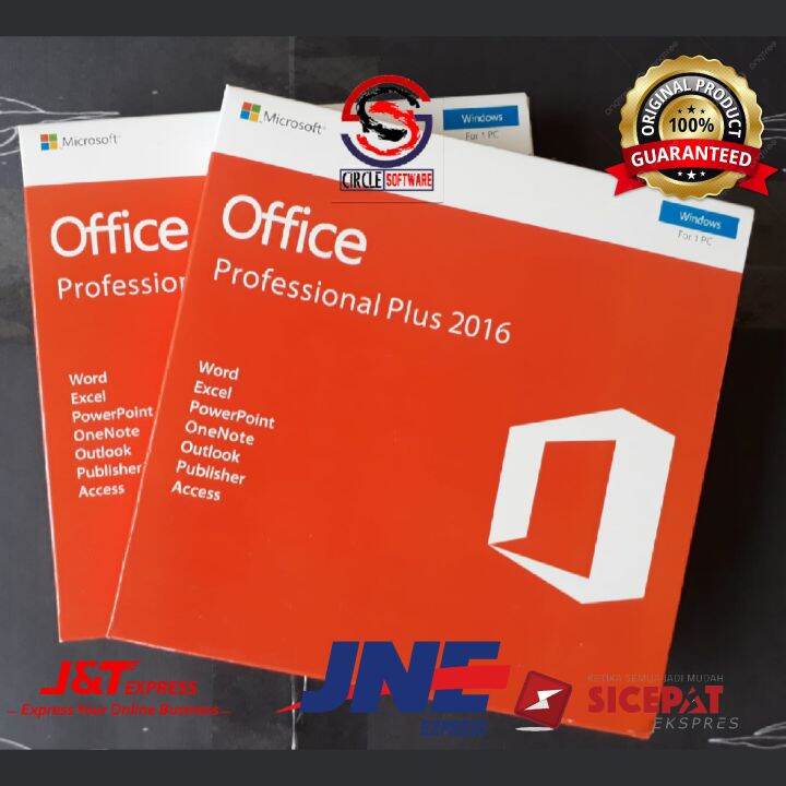 Microsoft Office Profesional Plus 2016 Full Box Original Bergaransi ...