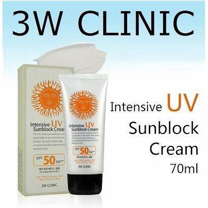 3W Clinic Intensive UV Sunblock Cream SPF50+ PA+++ 70ml | Lazada