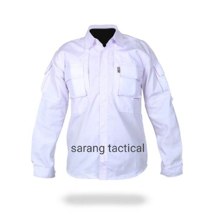 Kemeja Tactical ~ Kemeja Lapangan Putih ~ Kemeja Putih Tactical ~ Baju Tactical ~ Kemeja ...
