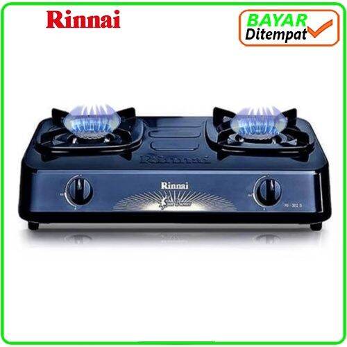 Rinnai Kompor Gas Dua Tungku Body Powder Coating RI - 302 S | Lazada Indonesia