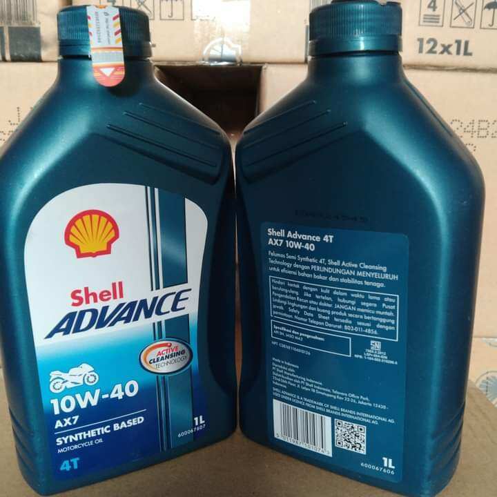 oli mesin motor shell advance 1 liter untuk semua jenis motor | Lazada ...