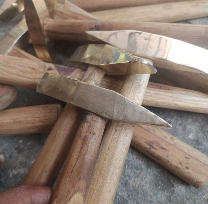 Palu Kuningan gagang kayu/palu ciping Kuningan 0,5kg | Lazada Indonesia