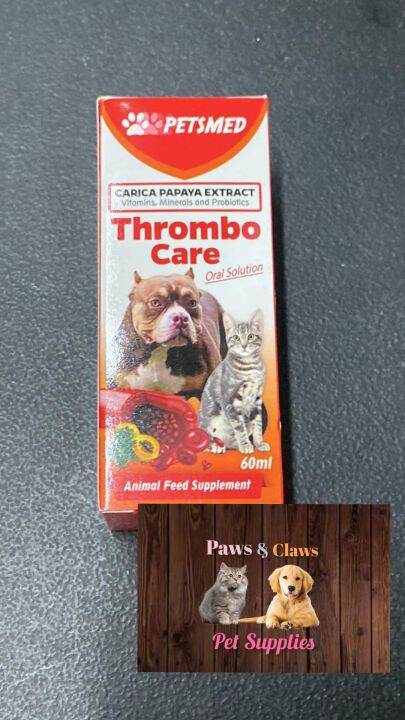 Petsmed THROMBO CARE Oral Solution with FREE SYRINGE (60ml) | Lazada PH