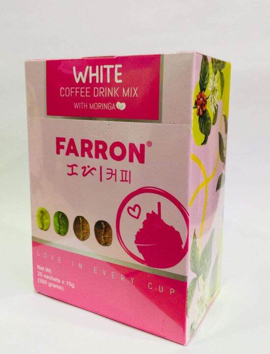 FARRON Cafe White coffee instant 4in1 coffee mix with Moringa | Lazada PH