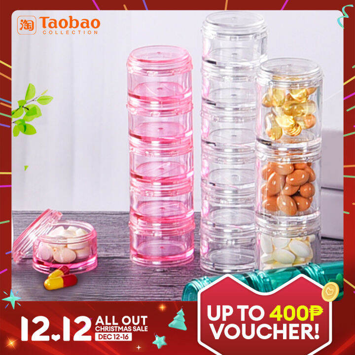 Separate Classified Medicine Container with Lid Storage One Week Weeks ...