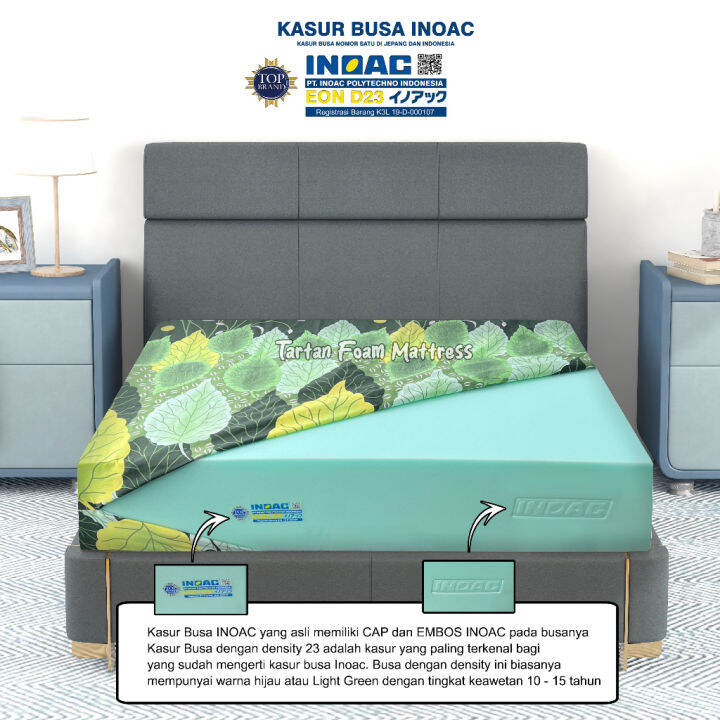 Kasur Busa INOAC Density 23 Garansi 10 Tahun ukuran No. 2 200x160x25 cm ...