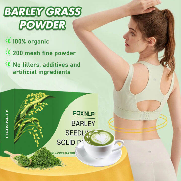 20Pack/Box Barley Grass Powder Original 100% organic Healthy and Pure organic Barley for weigh ...