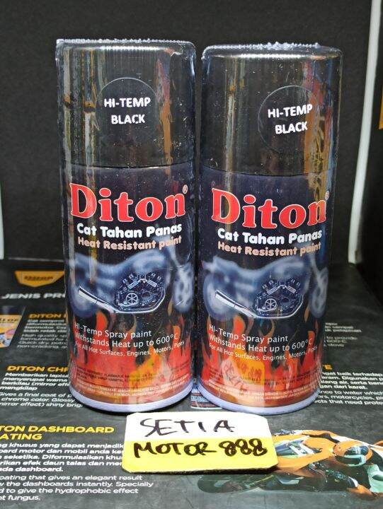 Pilox pilok Diton Hi-Temp Cat Semprot Tahan Panas Black hitam - 150cc | Lazada Indonesia
