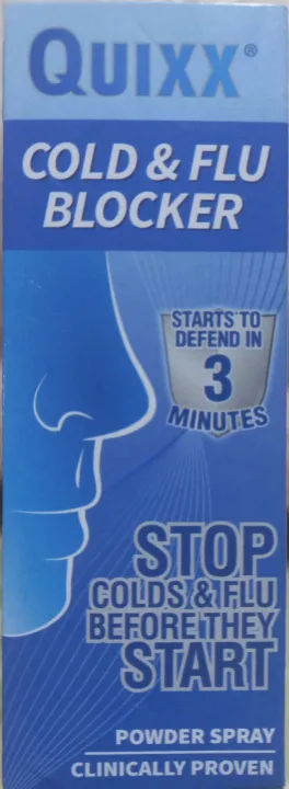 QUIXX 800mg Cold & Flu Blocker Nasal Powder Spray Traps and deactivates ...