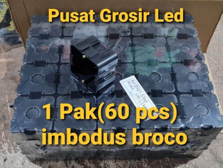 Paket isi 60 pcs ( 1 Pak ) Imbodus Broco Hitam / Mangkok Listrik Broco ...