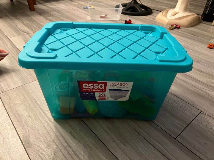 Storage box 30 liters with wheels | Lazada PH