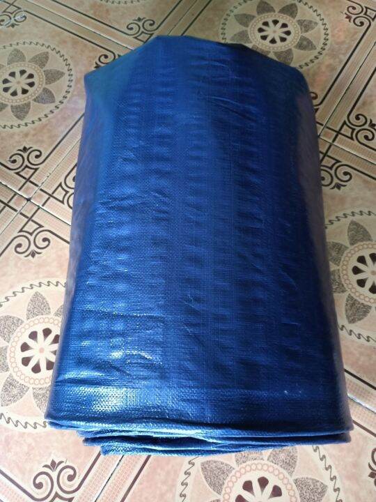 TERPAL A5 UKURAN 8x12/TENDA/KOLAM/MOBIL/DLL WARNA BIRU OREN/BIRU SILVER ...
