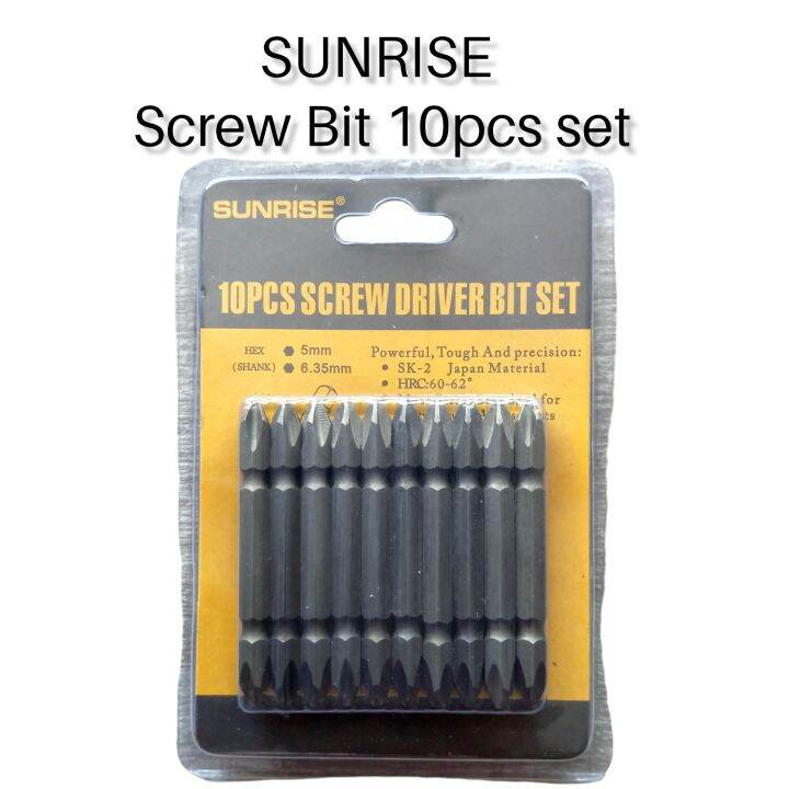 SUNRISE SCREW BIT (10pcs) SET | Lazada PH