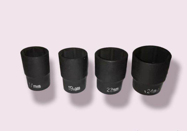 4-PCS SHORT SOCKET WRENCH SET 1/2DRIVE 17MM 19MM 22MM 24MM | Lazada PH