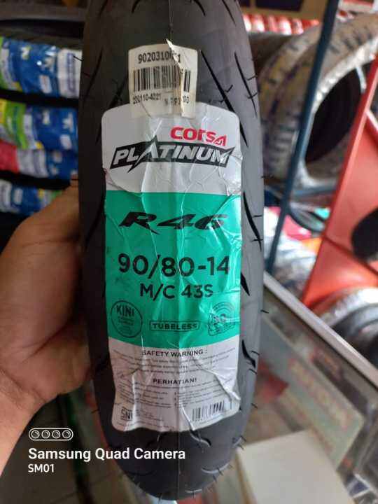 Ban Corsa Platinum R46 90/80-14 Tubless Ban Motor Matic Ring 14 Tubles ...