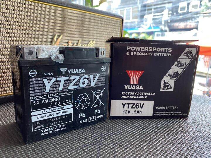 Rsmm motoparts YUASA BATTERY YTZ6V 12V 5AH Maintenance free(GTZ7S ...