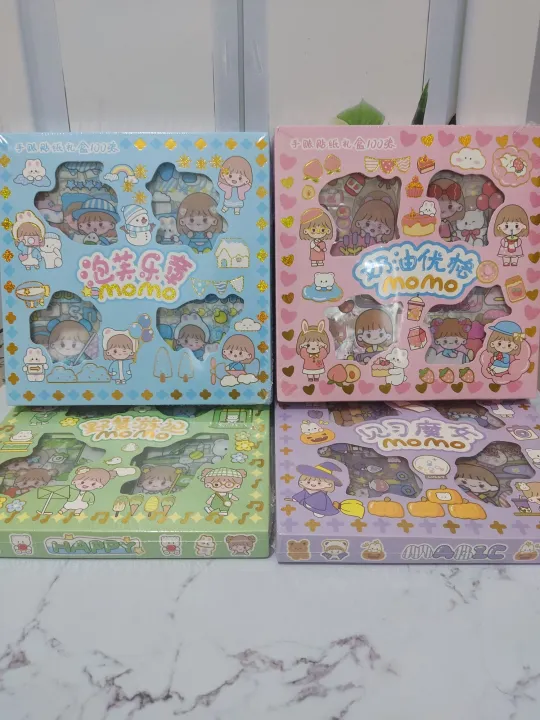1 Box Isi 100 Sticker MOMO / stiker karakter anime / Stiker 2D Tempel ...