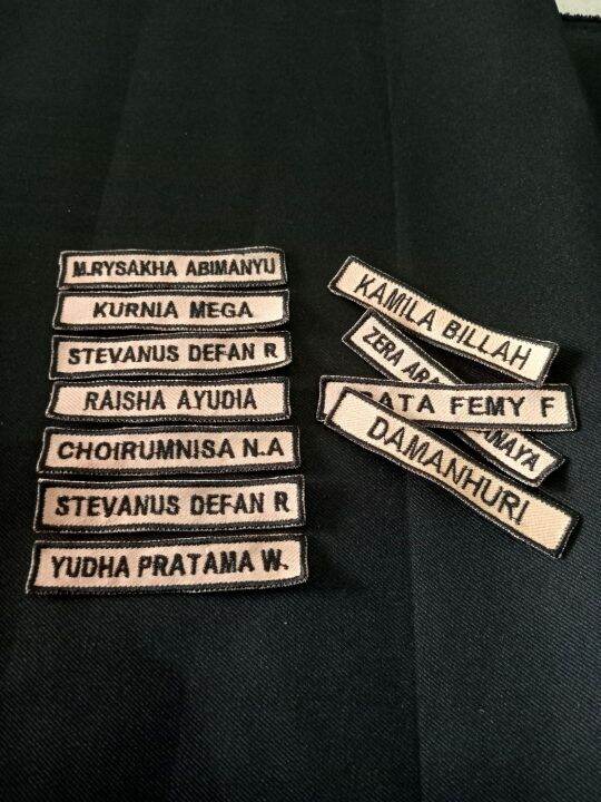 BORDIR NAMA PRAMUKA / MINIMAL ORDER 2PCS | Lazada Indonesia